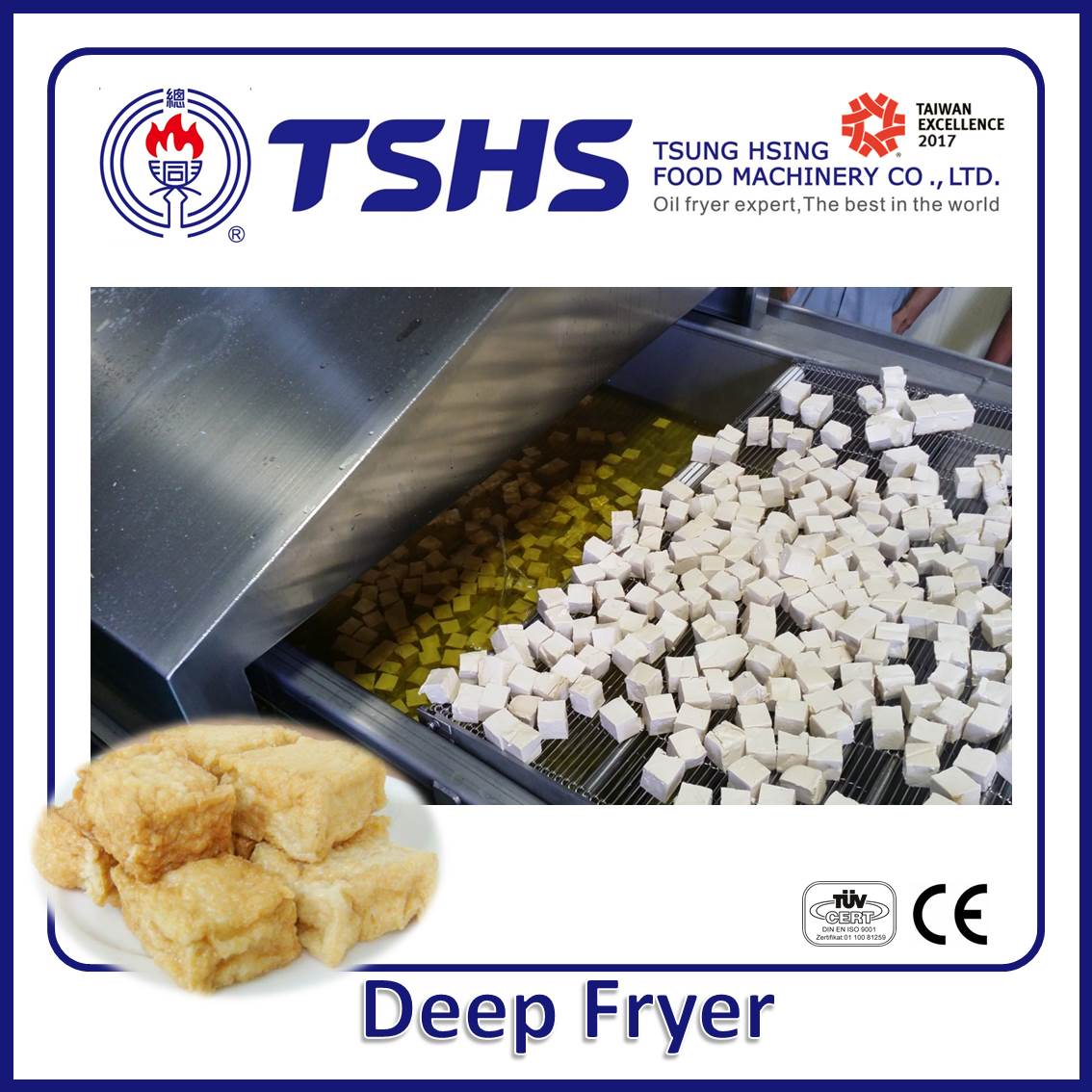 High Efficiency Energy Saving Automatic Snack Lpg Gas Deep Fryer ...