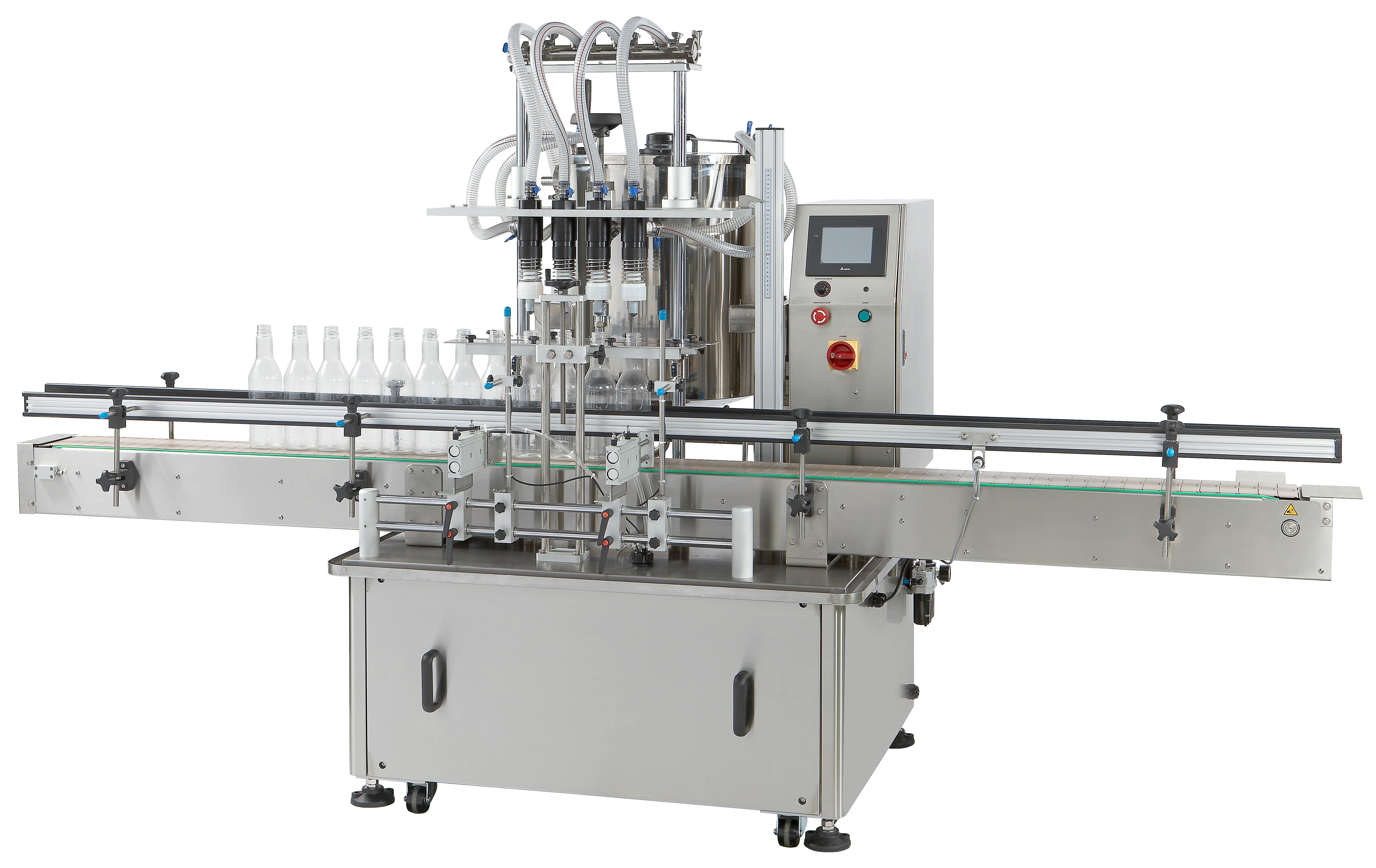Automatic 4-Nozzle Overflow Filling Machine