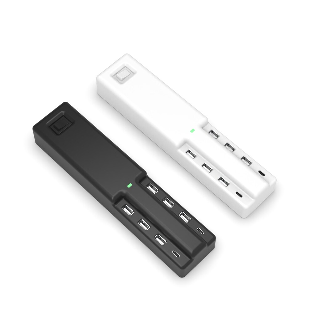 Extension cord, 6 USB port+ 2 Type-C port , AC Charger with USB/ Type-C ...