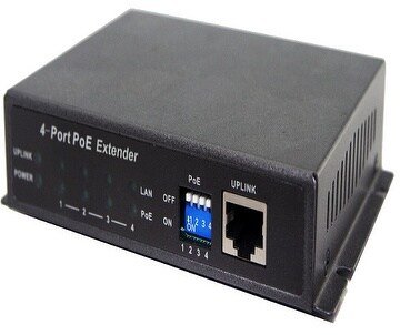 PE104 4 Port 10/100Mbps PoE IEEE 802.3af at Extender Out Midspan PoE ...