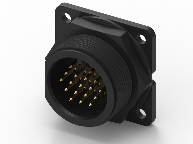 WP D Size(Male Connector/Male Pin) 18PIN Front Lock PCB Type(Screw ...
