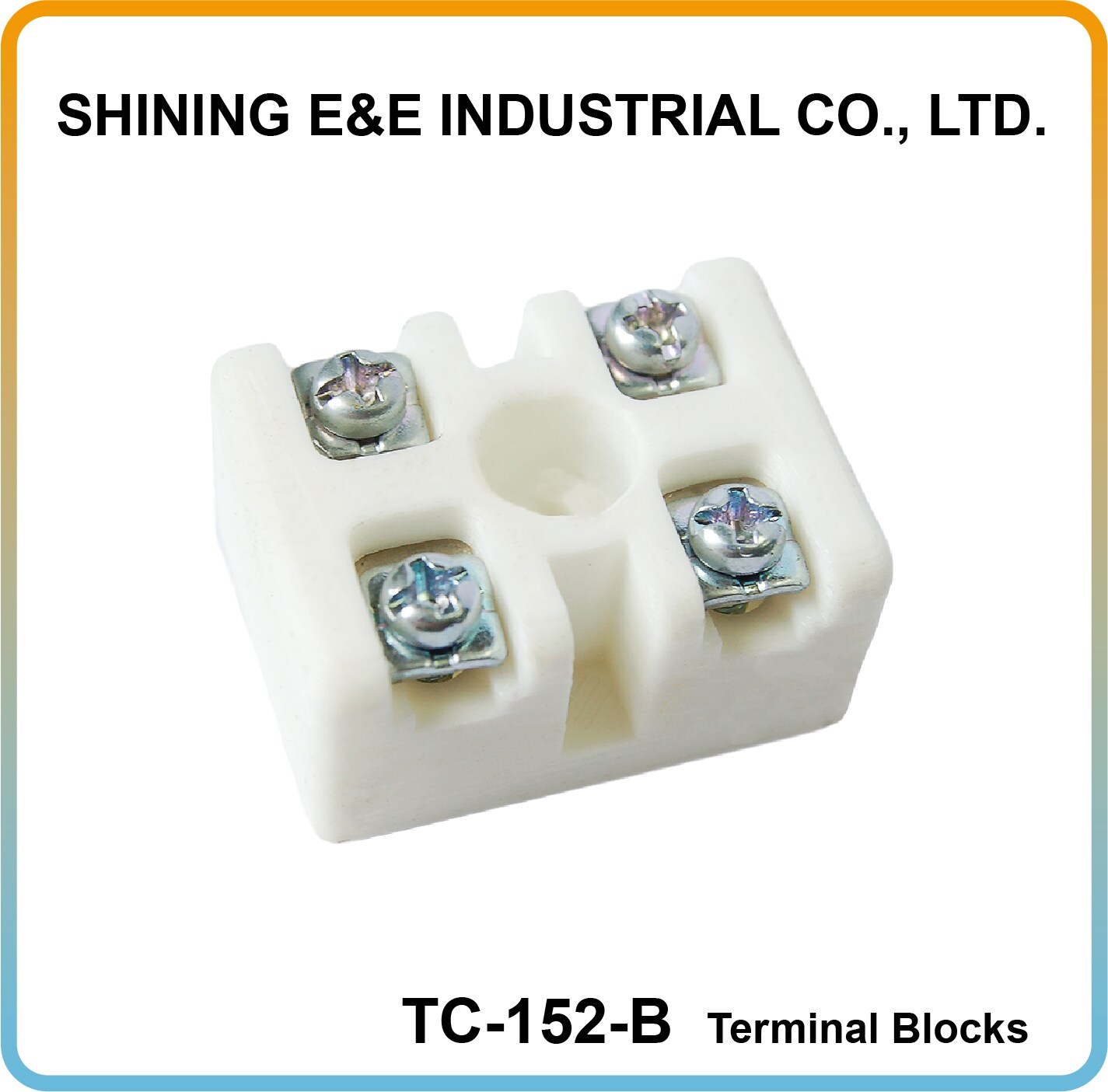 Porcelain 600V 15A 2 Pole Terminal Block TC-152-B | Taiwantrade.com