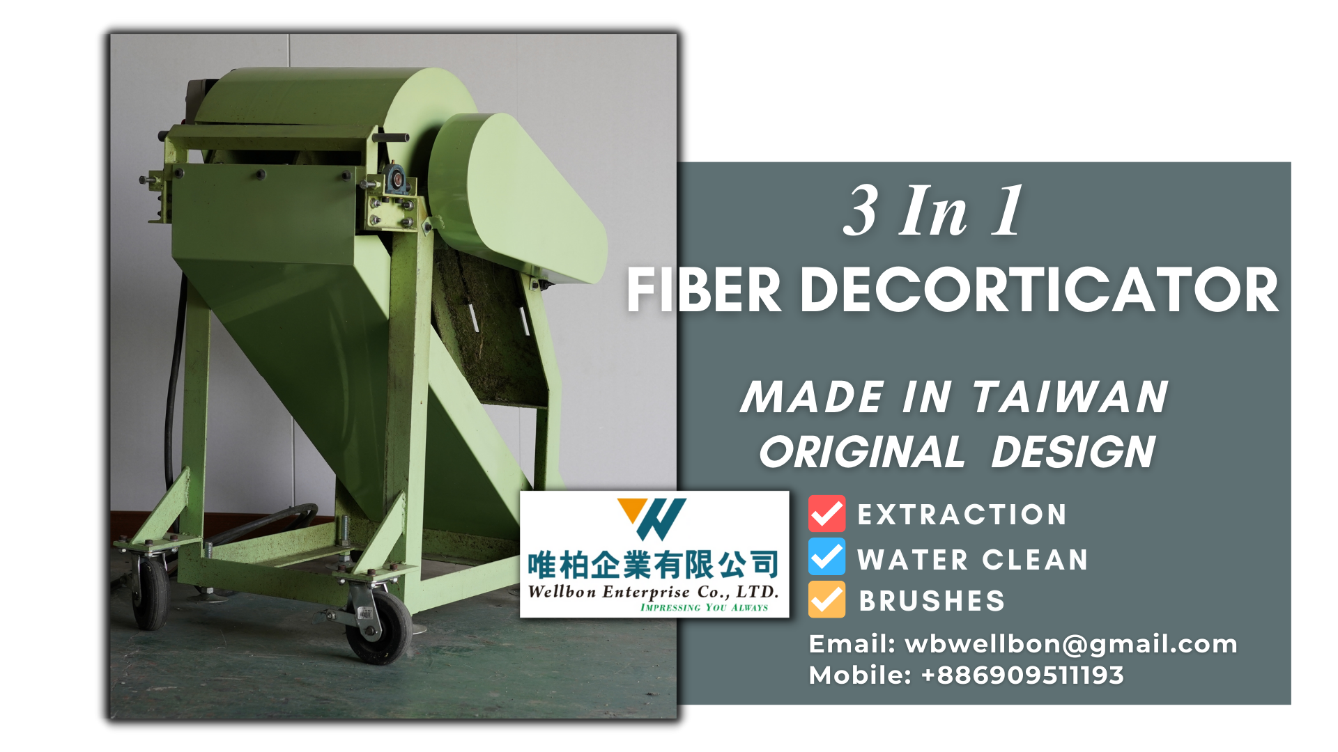 Fiber Decorticator (Extractor) Machine | Taiwantrade