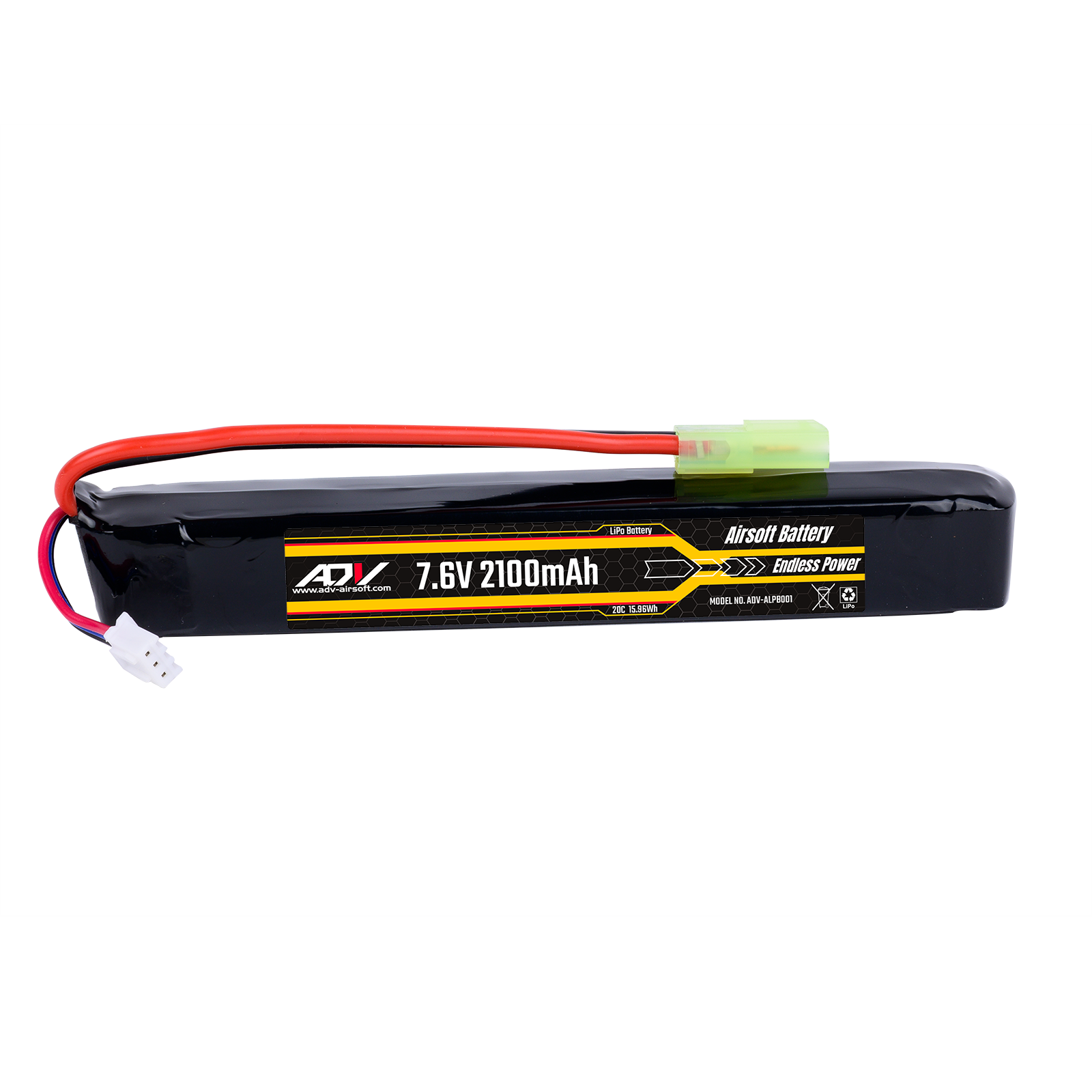 ADV HV Series Airsoft LiPo Battery Pack 7.6V 2100 mAh | Taiwantrade