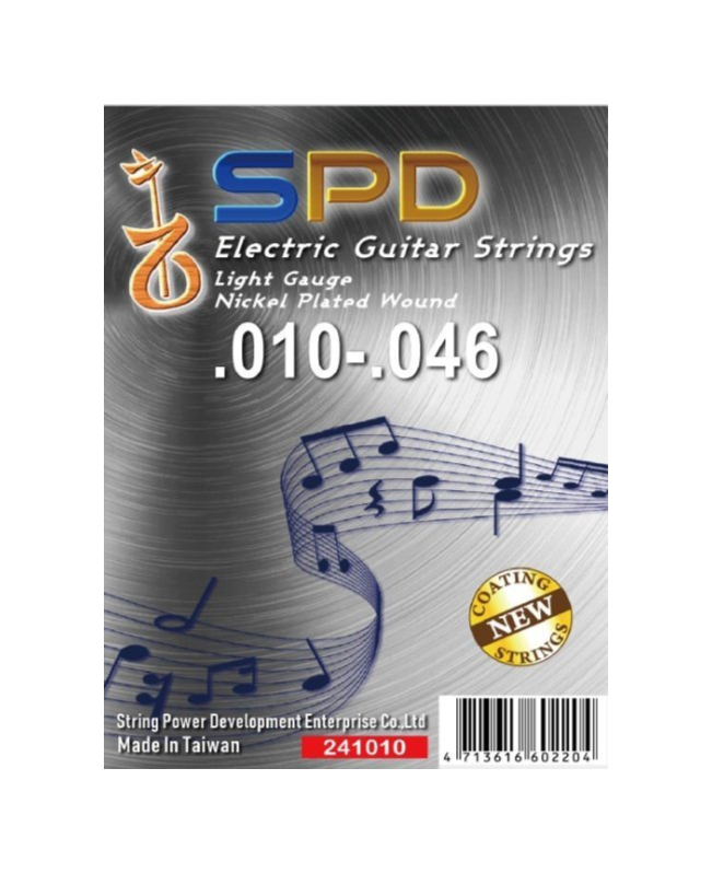 SPD Electric Guitar Strings, Nickel Plated Wound .010-.046, Light Gauge ...