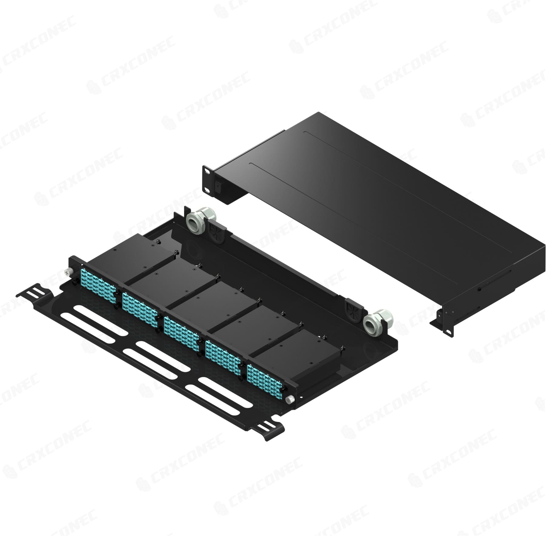 MF Series HD High Density 1U 5 Slot Fiber Panel With Support Bar ...