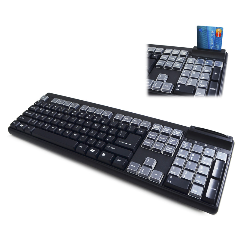 Programmable Full size USB Keyboard Built-in Smart Card Reader ...