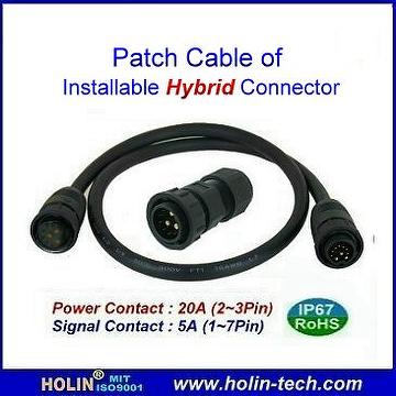Waterproof Patch Cable with Power & Signal Hybrid Connector | HTP ASIA ...
