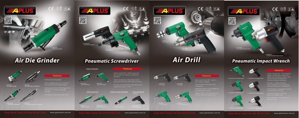 APLUS GLD-H1169C composite housing, 3/8 CHUCK STRAIGHT Grip AIR DRILL ...
