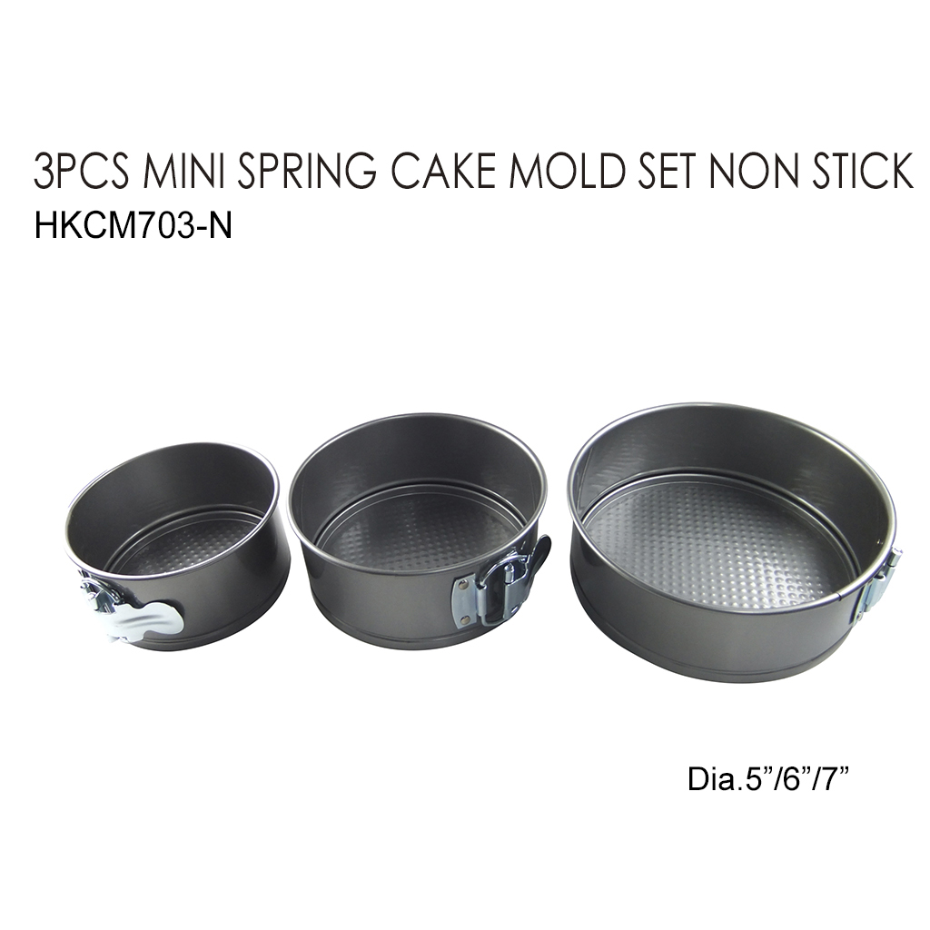 3PCS MINI SPRING CAKE MOLD SET NON STICK | Taiwantrade