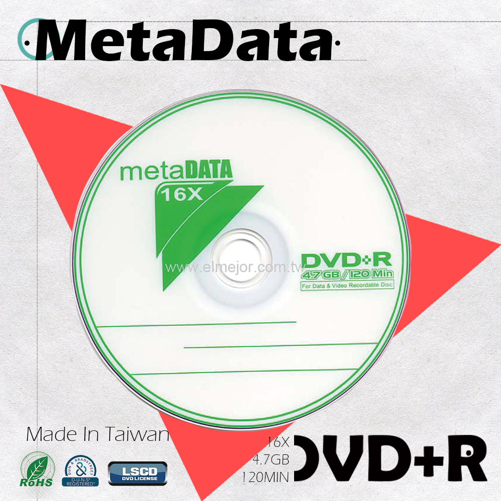 MetaData DVD+R 16X Taiwan Discs | Taiwantrade