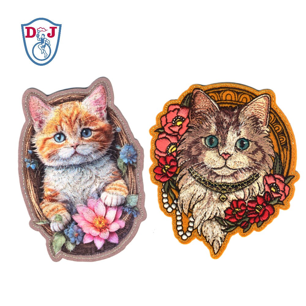 Customized Logo Embroidery Cat Patches | Taiwantrade