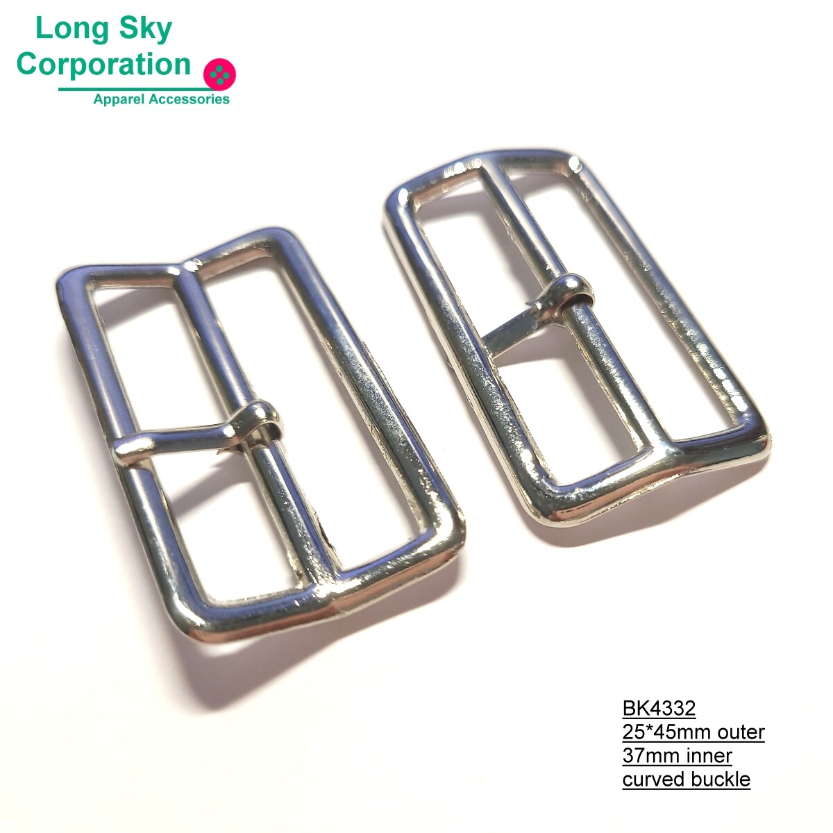 Rectangle shape 37mm metal pin buckle (BK4332) | Taiwantrade