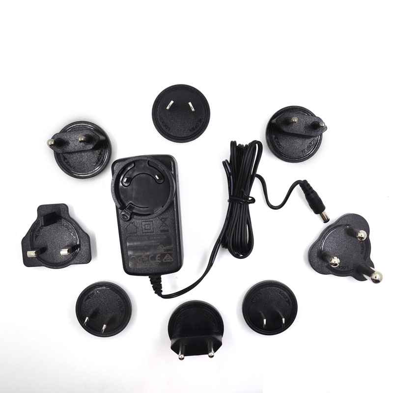 24W switching AC-DC adapter DC output plug changeable | Taiwantrade.com