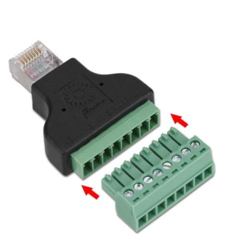 RJ45 To 8P Screw Terminal Block Adapter | A&C ELECTRONICS CO., LTD.