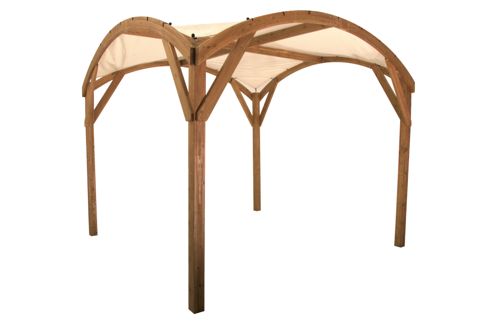 Backyard Canvas Canopy Paulownia Wood Pergola | Taiwantrade