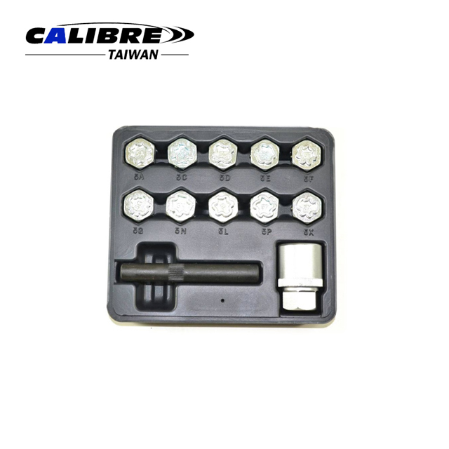 TAIWAN CALIBRE 12pc Special Wheel Anti-theft Lug Nuts Socket Removal ...