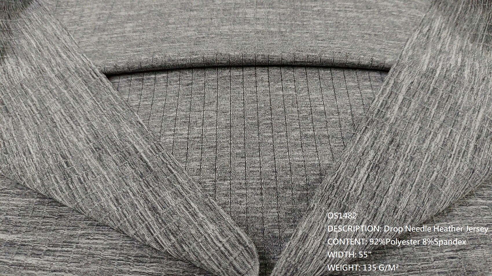 Knitted fabric Drop Needle Heather Jersey | Taiwantrade