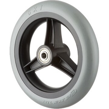 6x1" Wheel with solid rubber tire and precision ball bearings | Taiwantrade