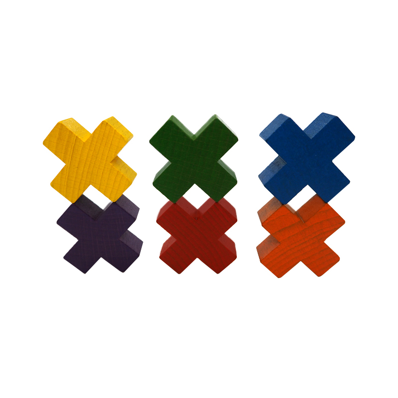 6 Colors Wooden Cross Blocks | Taiwantrade