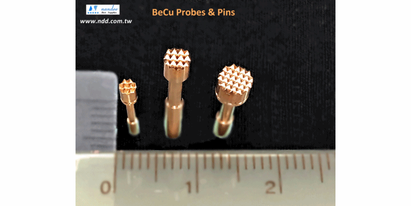 Beryllium Copper CNC turned components (probes & pins, contacts ...