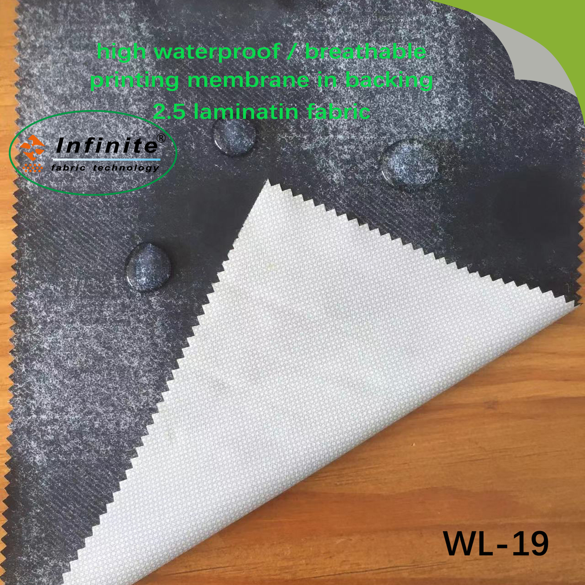WL-19 2 layer fabric bonding with TPU membrane in backing Custom OEM ...