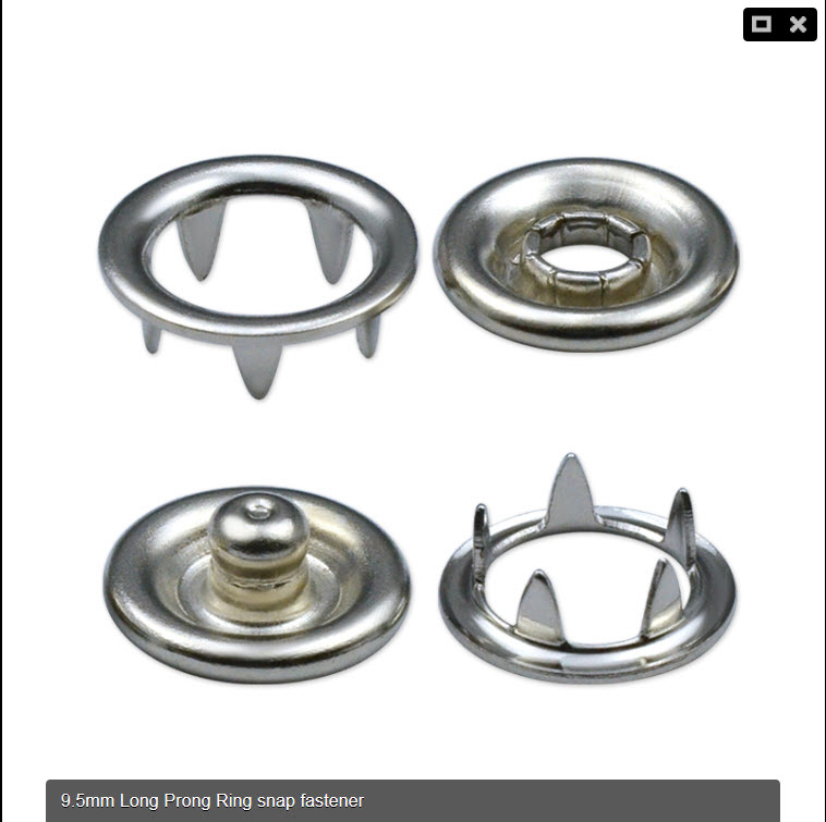 9.5mm Long Prong Ring snap fastener | FOUR BROTHERS CO., LTD.