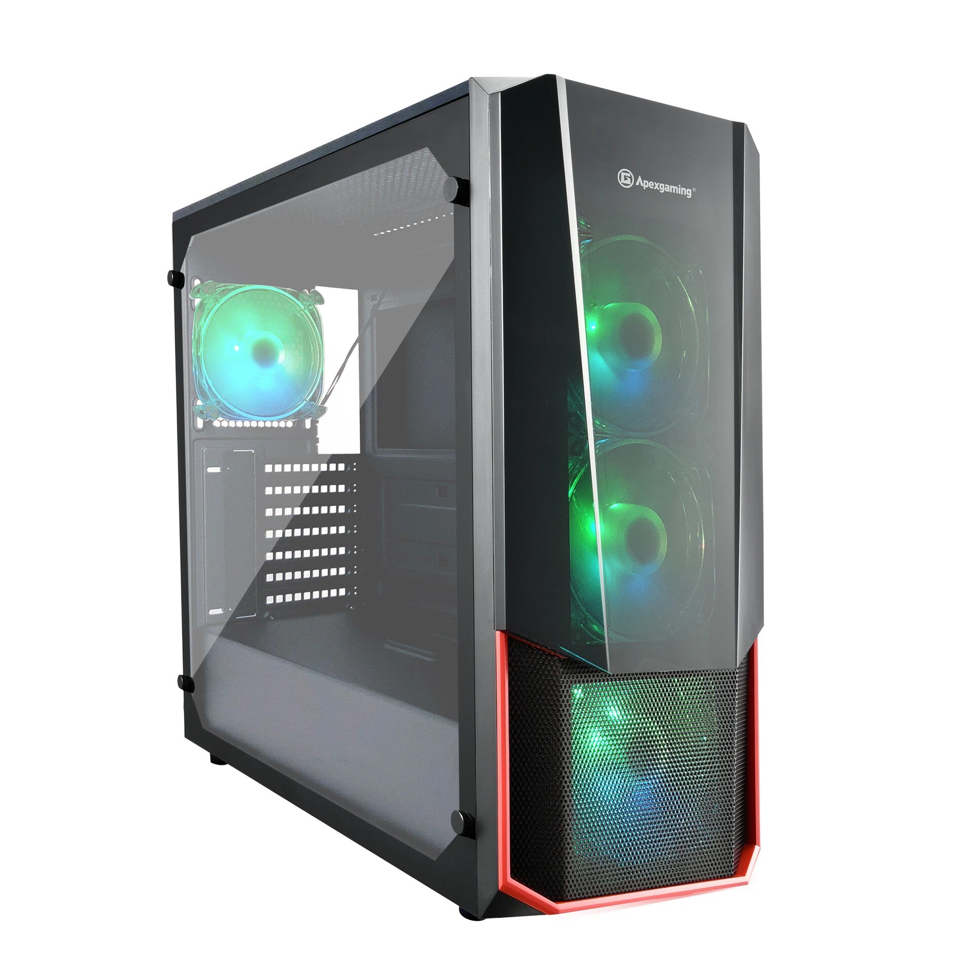 Tempered glass PC case RGB gaming PC cabinet