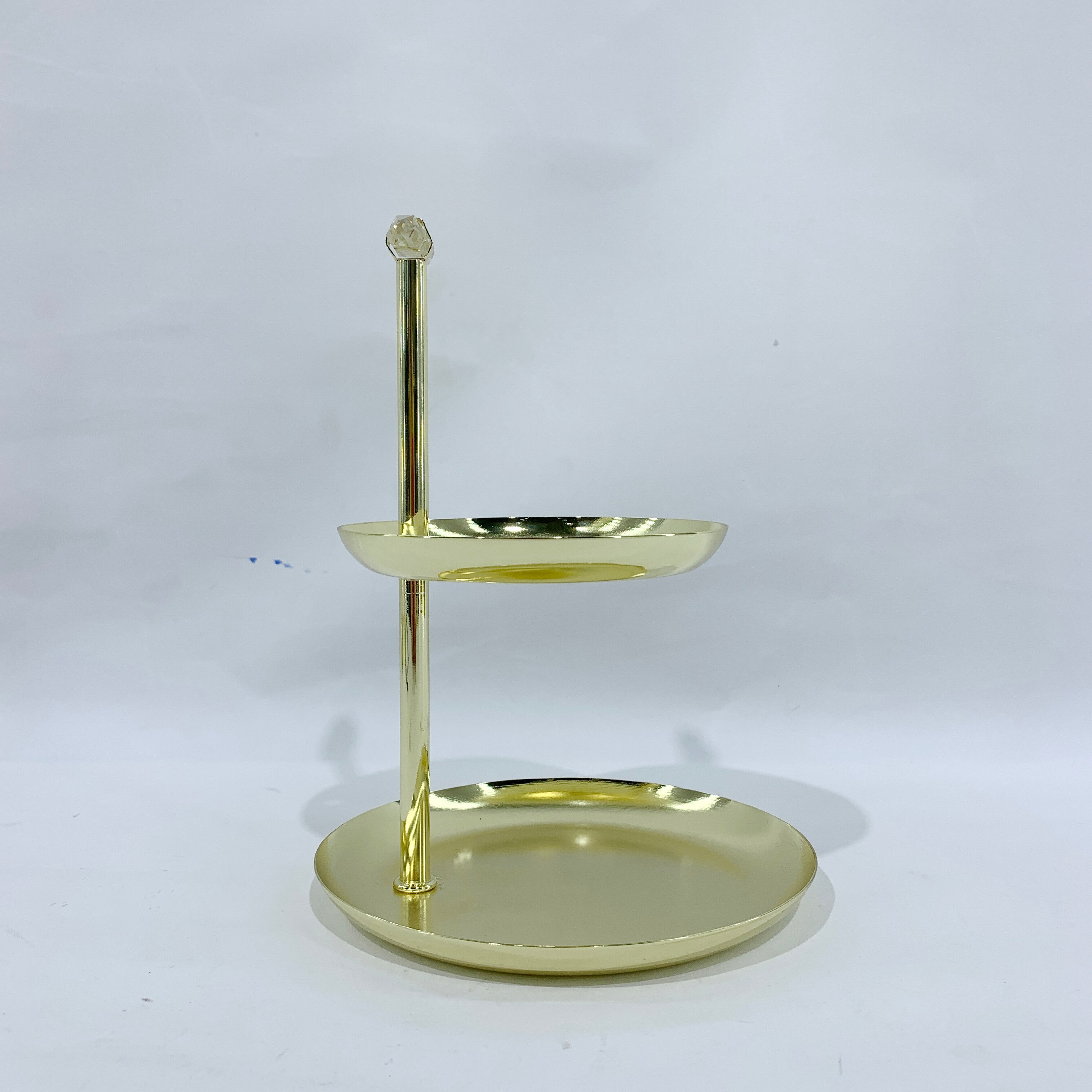 2 Tiers Gold Metal Jewelry Tray | Taiwantrade