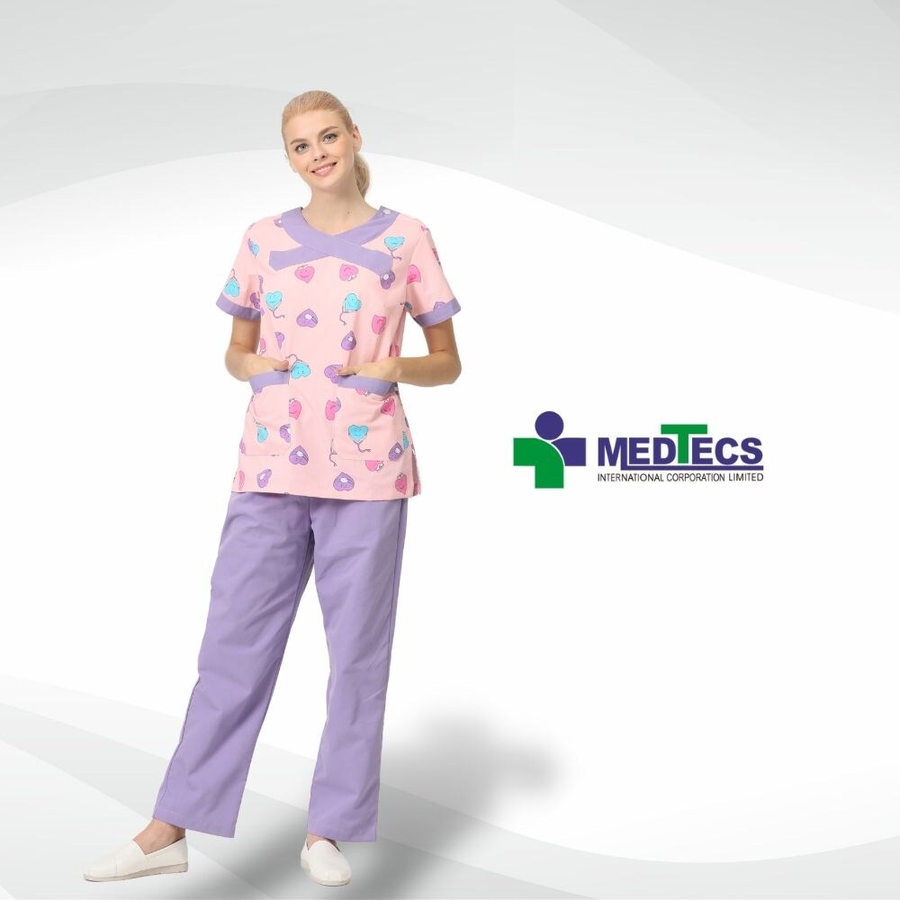 Fashion Style Nurse Uniform Scrub Set｜Patterns in purple | Taiwantrade.com
