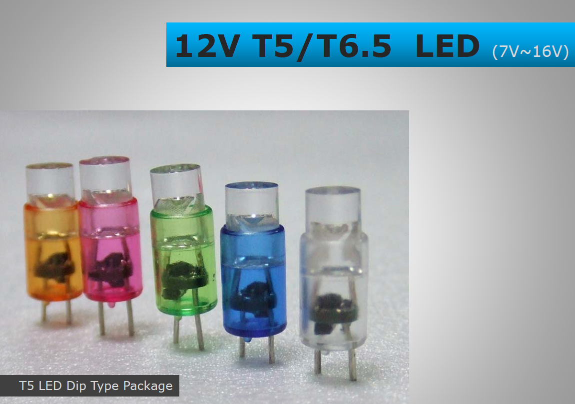 LED 12V T5/T6.5 (7V~16V) | Taiwantrade