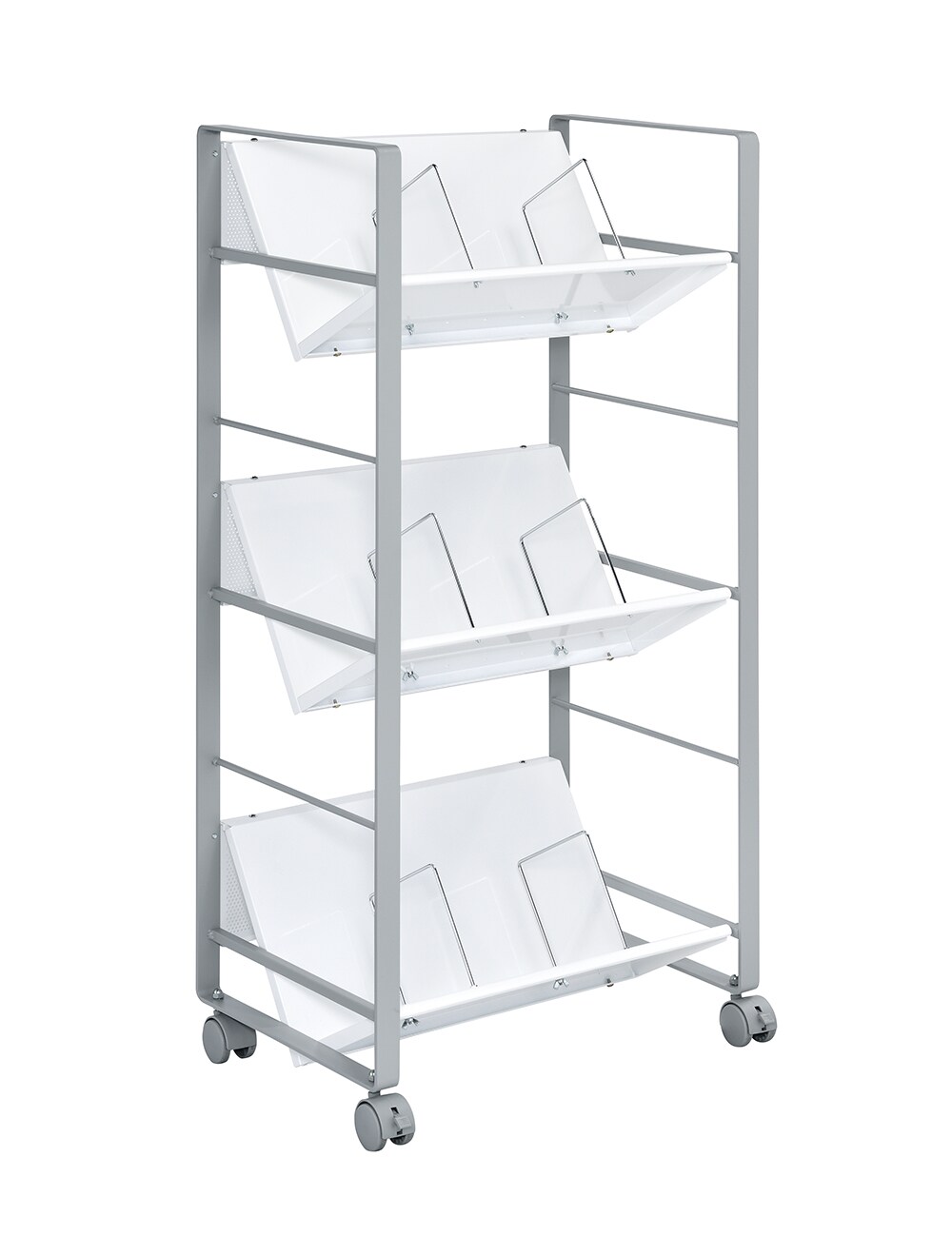 3 Tier Metal Rolling Book Cart | Taiwantrade