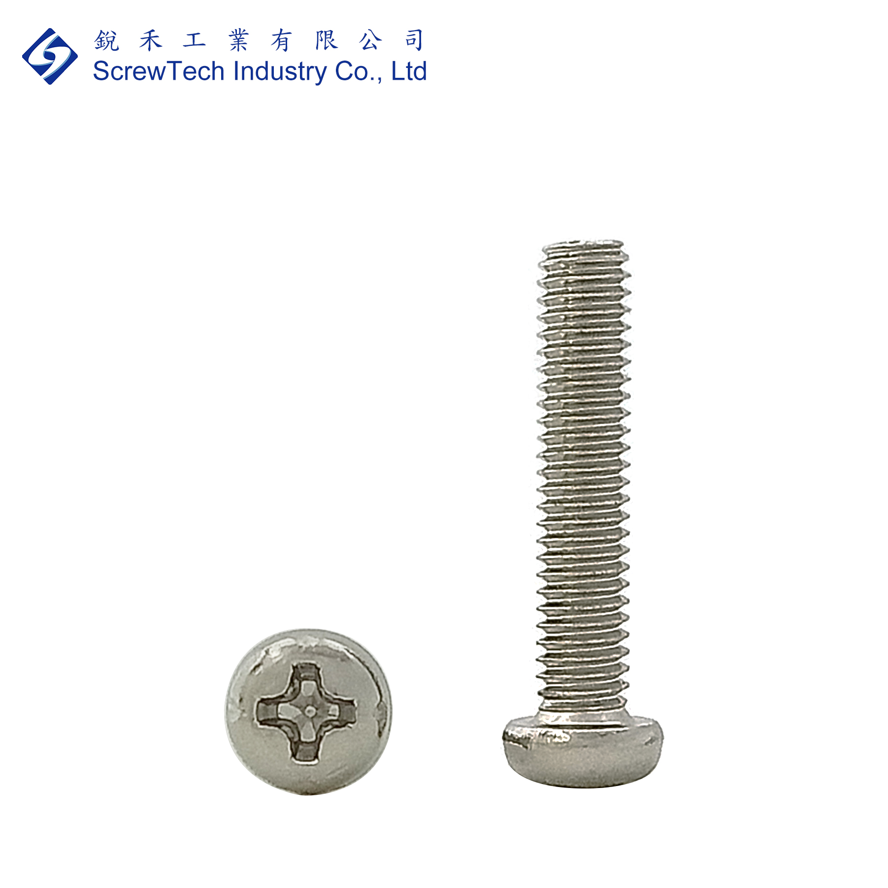 【ScrewTech】Pan Head, Phillips, M4x20, Machine Screw, Nickel Plated (PAM0402000A) | Taiwantrade.com