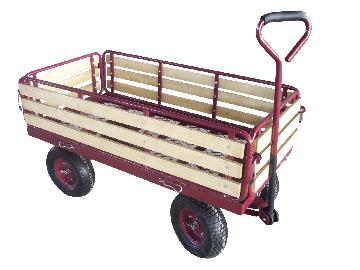 Heavy Duty Garden Wagon w/ Multilayer Wood Side/ Capacity 1400 Lbs ...