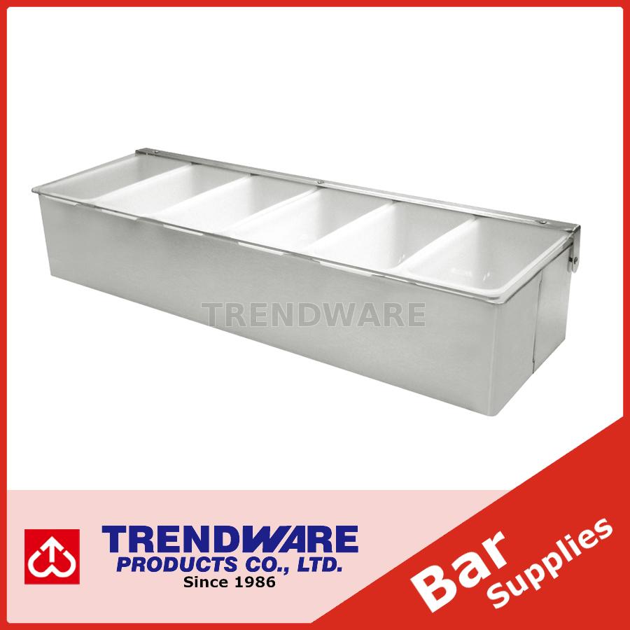 Countertop Stainless Steel Condiment Holders - 4, 5, 6 Pint Insert ...