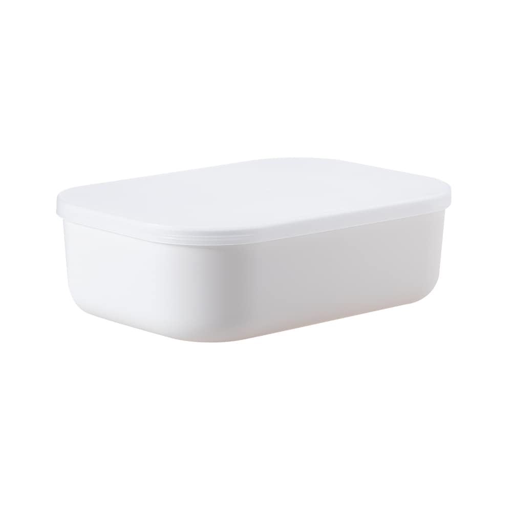 Small Flat Plastic White Accessories Storage Box with Lid Durable ...