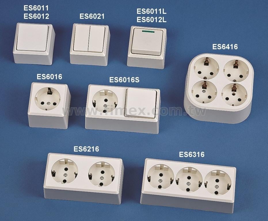 EUROPEAN WALL PLATE SWITCH & SOCKET SURFACE TYPE | Taiwantrade.com