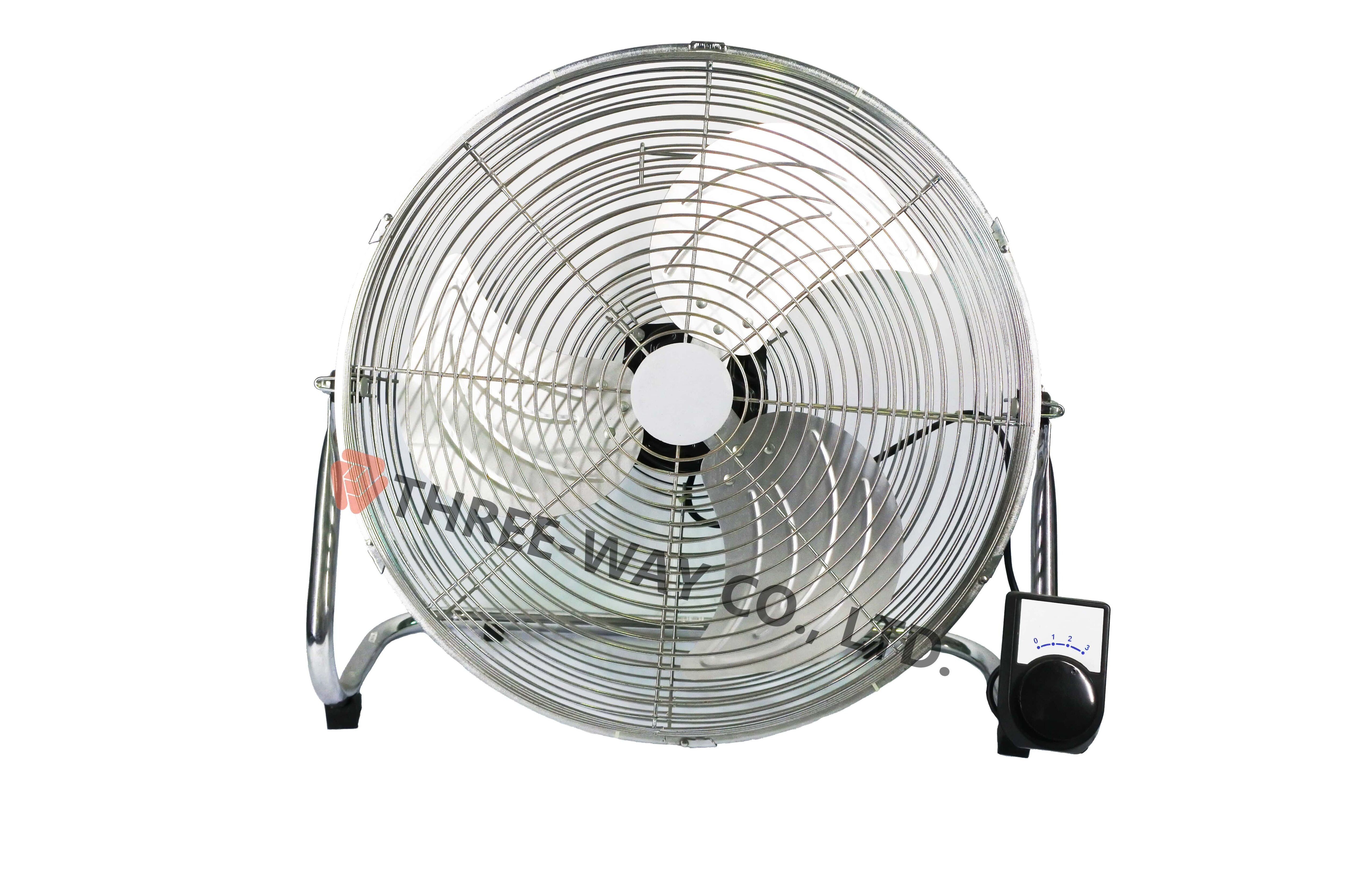 Floor fan 18" tube base with 3 Aluminum blade | THREE-WAY CO., LTD.