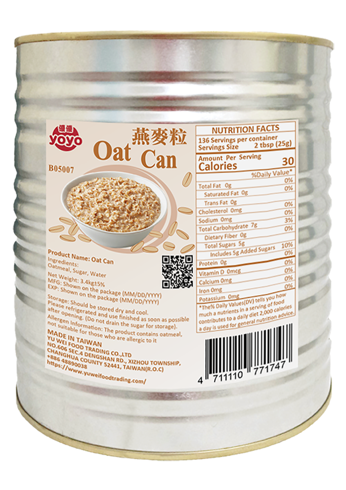 Oat Can | Taiwantrade