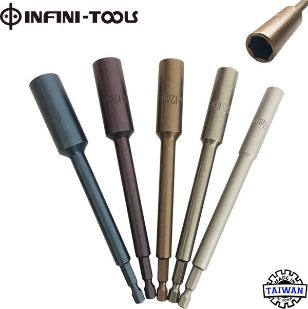 150 mm Impact Extra Deep Nut Driver Bit Set, 5-Piece | Taiwantrade