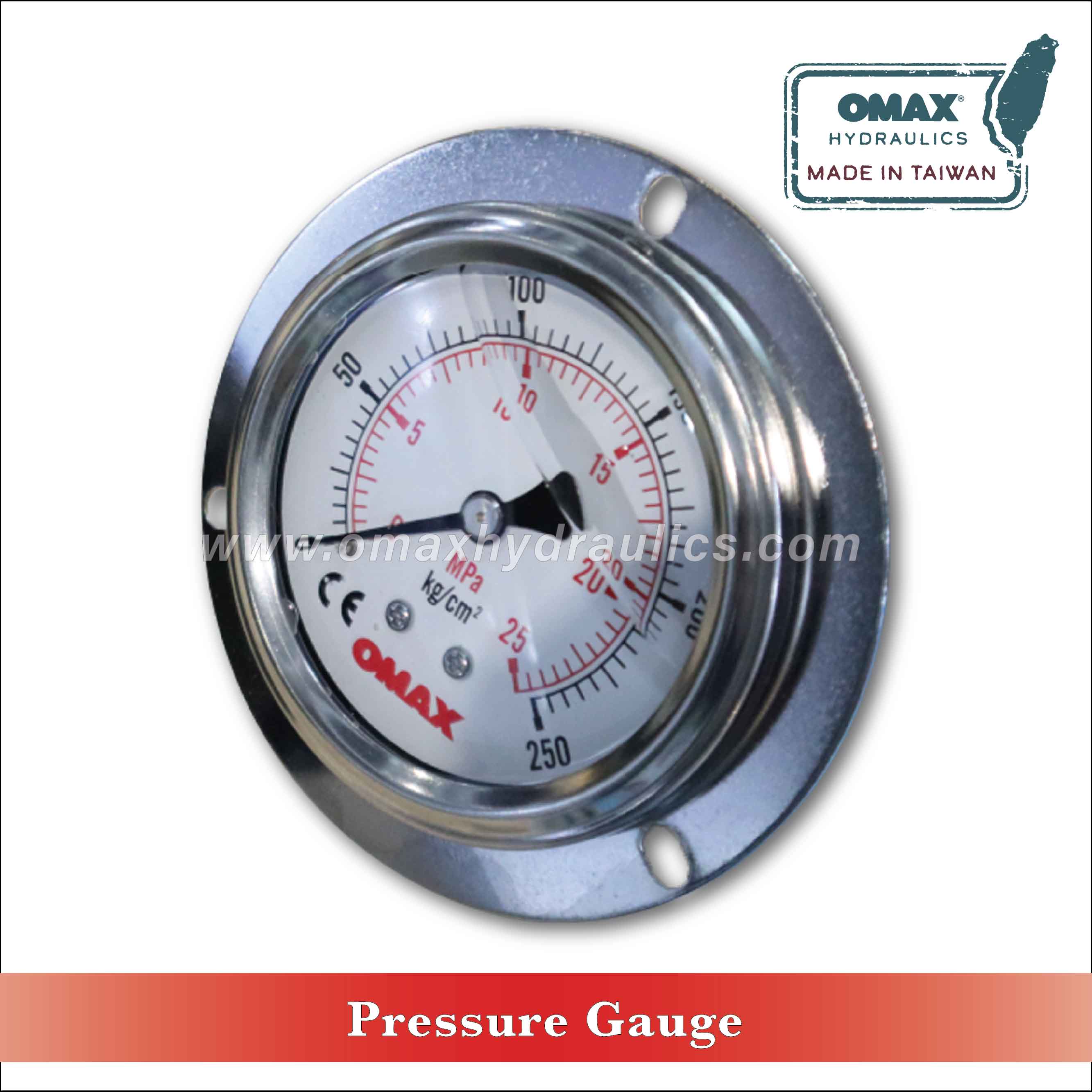 [CBM] Back Mounted Oil Filled Pressure Gauge Bourdon Tube Glycerine ...