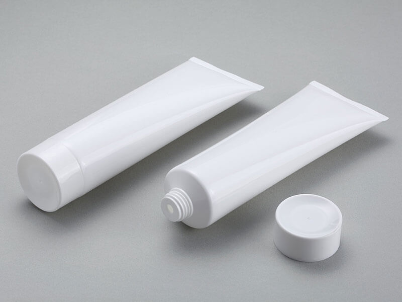 Leak-proof plastic cosmetic tube package for face exfoliator, body ...