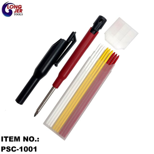 Carpenter Pencil Marker With A Sharpener Refills | LONG JER PRECISE ...