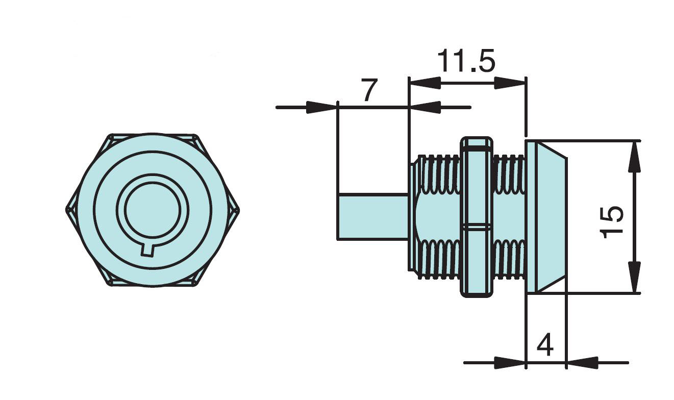 Copper Small Tubular Push Lock Pin Type Chrome Plated | TAI SAM CORPORATION