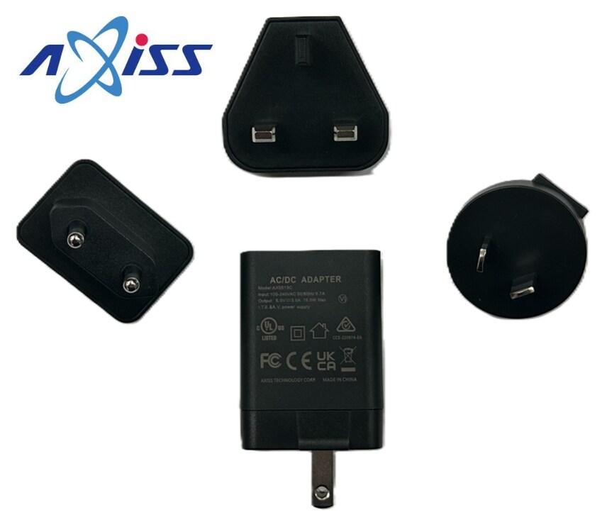 Replaceable plug IWC 5.0V 3.0A AC/DC adapter | Taiwantrade