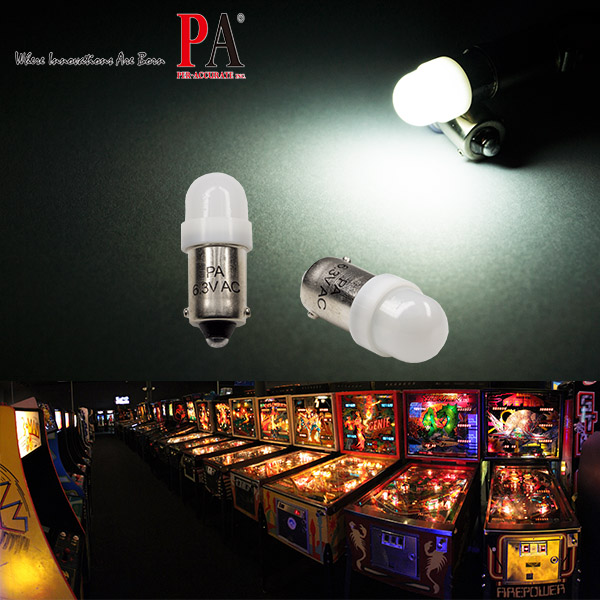 PA Pinball LED Light 2 SMD 2835 Ba9s #44 T4W 1445 wedge 6.3v Pinball ...