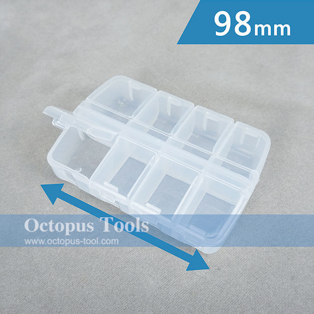 Pill Box, 8 Lids, 3.9x2.6x0.8 inch | Taiwantrade