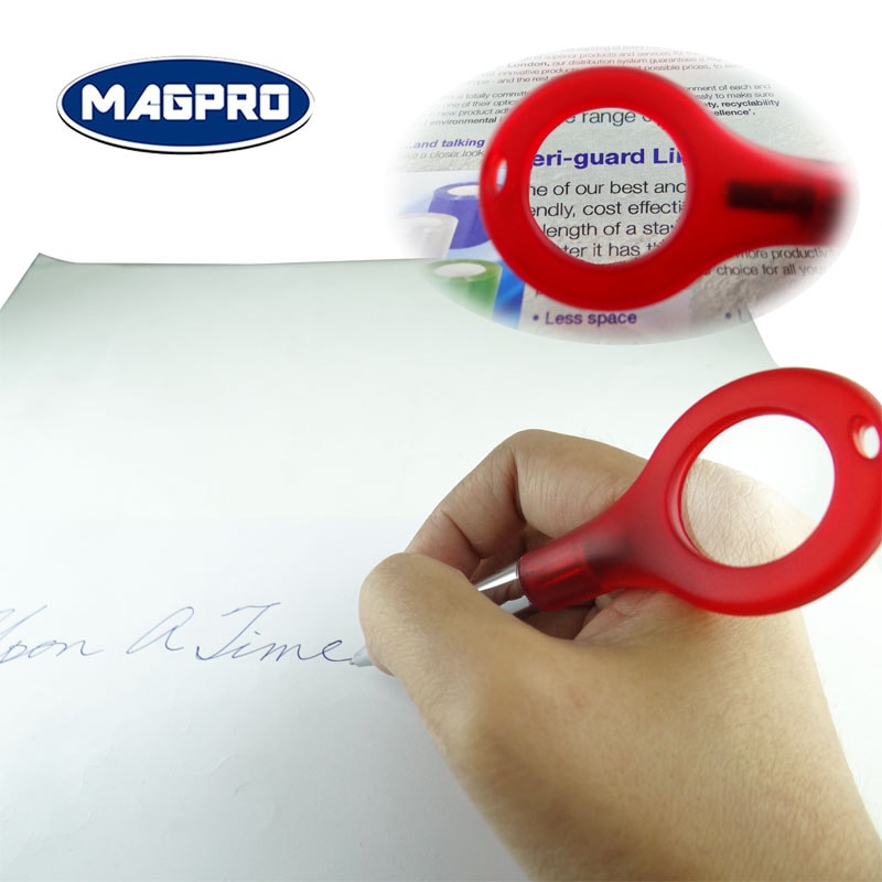 Premium Quality Twisting Ballpoint Pen with Plastic Magnifying Glass As ...