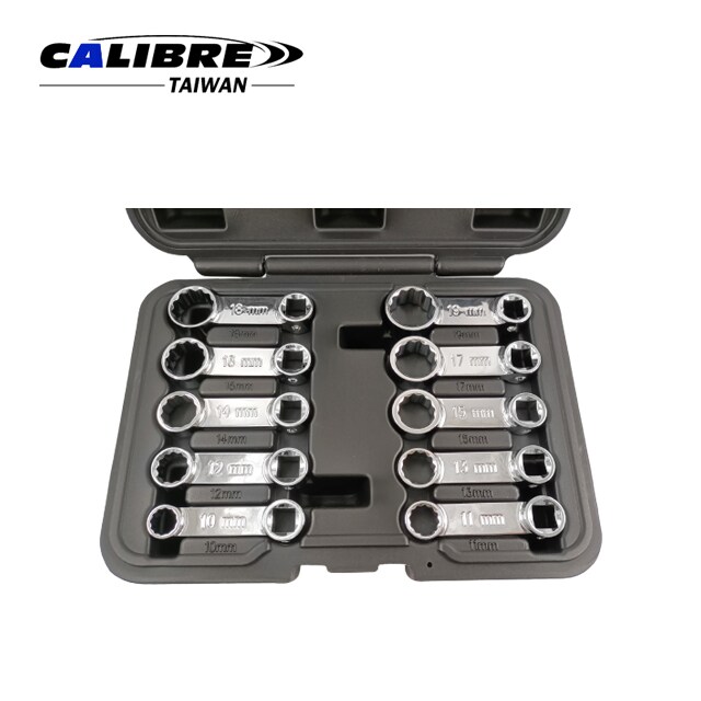 TAIWAN CALIBRE 10pc Metric 12-Point box end torque adapter wrench ...