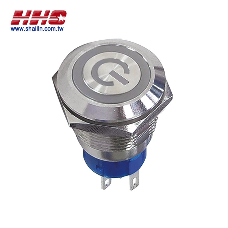 3P illuminated metal pushbutton switch W/LED 250V 5A (SPDT) on-(on) | Taiwantrade